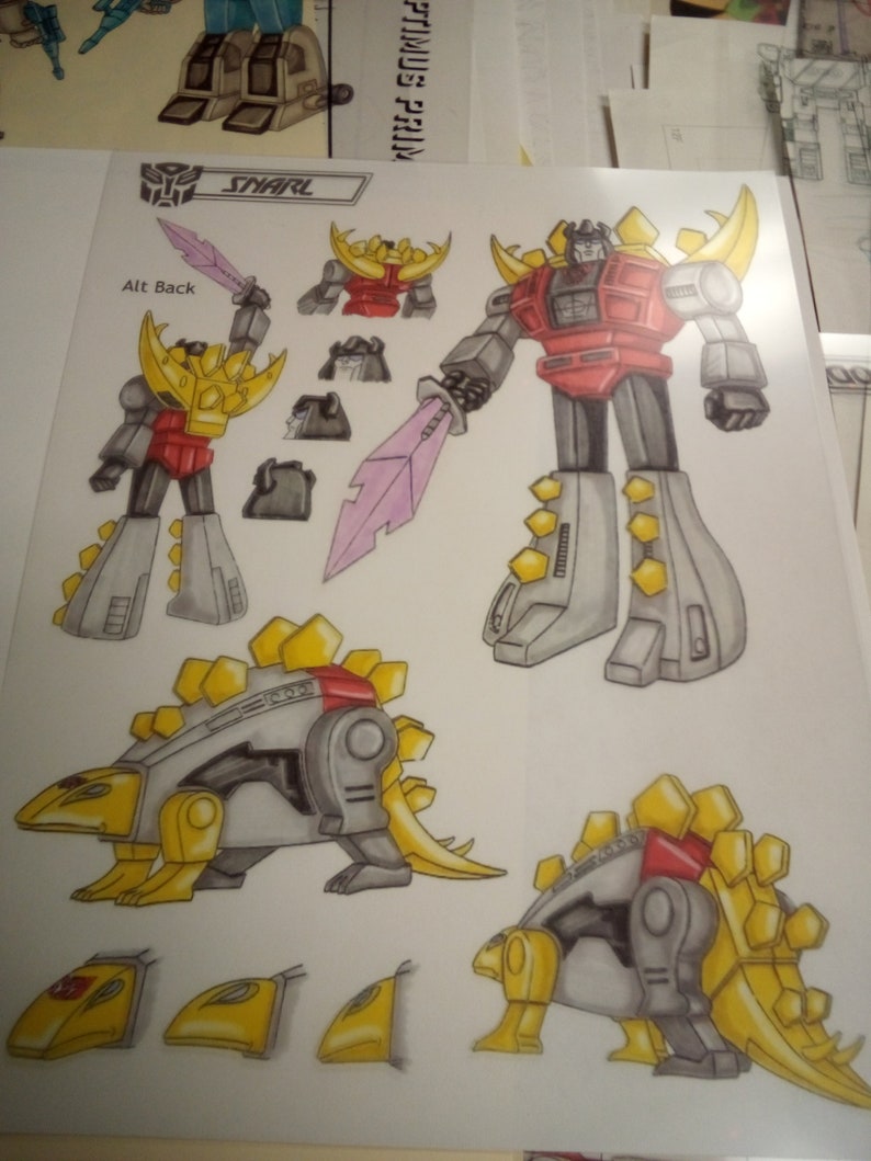 Transformers animation cel SNARL Model Sheet G1 Cartoon | Etsy