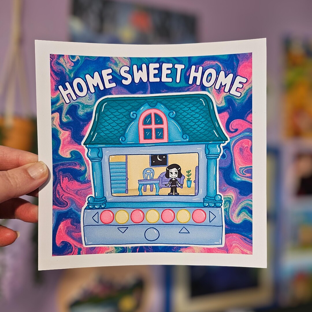 Home Sweet Home | Pixel Chix | Art Print | Nostalgia | Y2K - Etsy