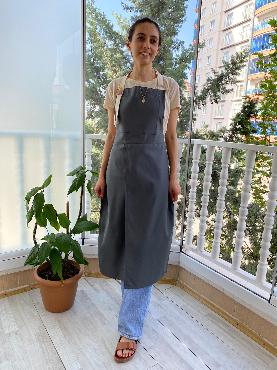 Apron Pottery Apron Split Leg Apron for Artist Apron for Ceramic and ...