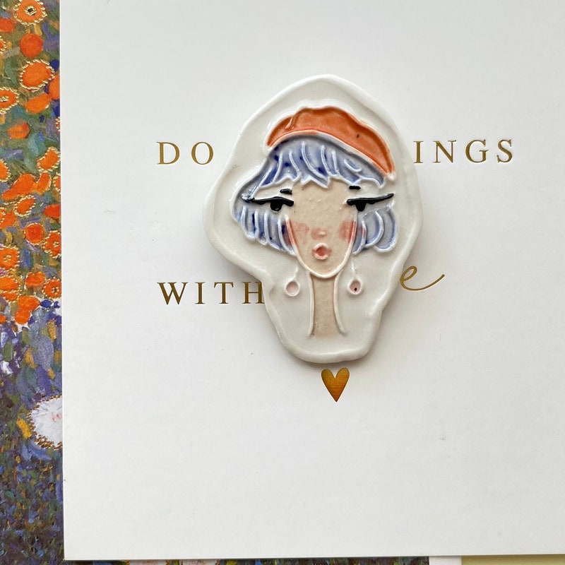 Porcelain Brooch - Etsy
