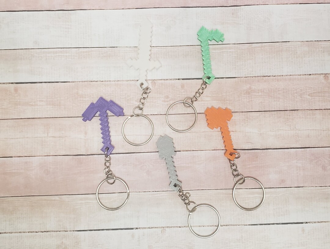 Minecraft Keychains - Etsy