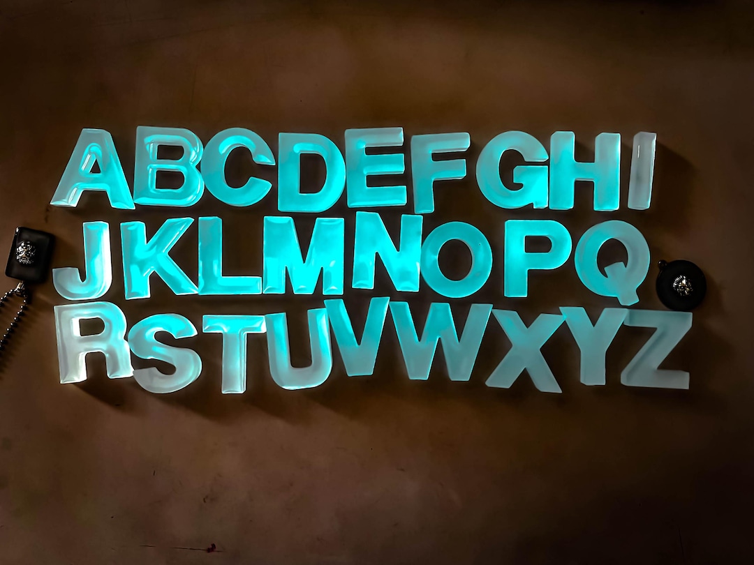Glow in the Dark Resin Alphabets | Personalized Letter | Customized ...