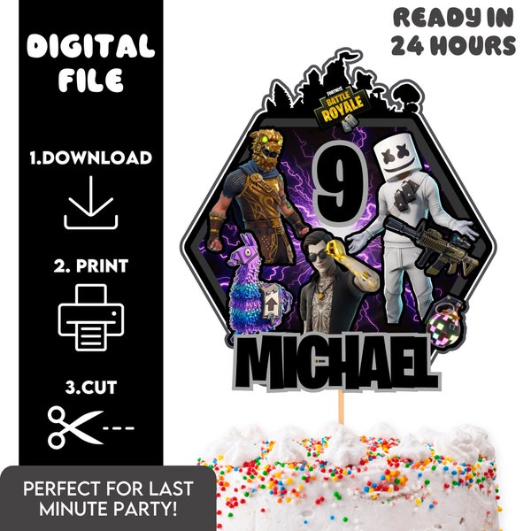 Fortnight Cake Topper - Etsy