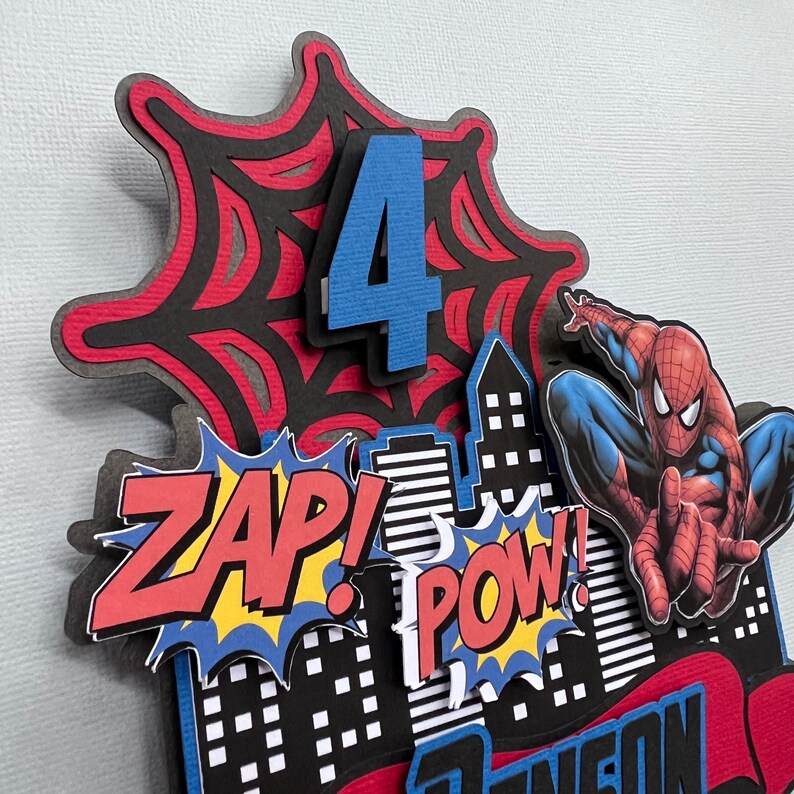 Spider Cake Topper Spider Cake Topper Superhero Theme - Etsy Australia