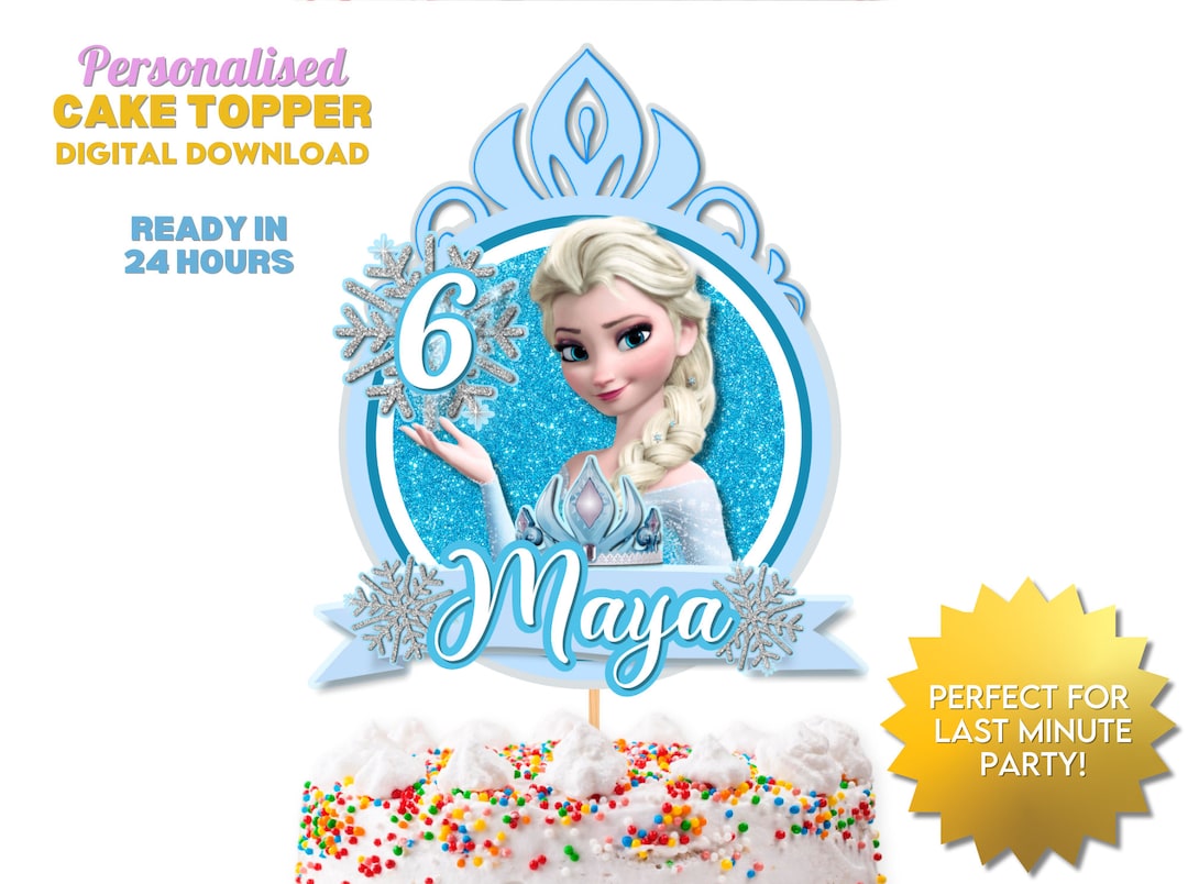 Elsa Anna Cake Topper Elsa Anna Theme Cake Topper Elsa Anna - Etsy UK