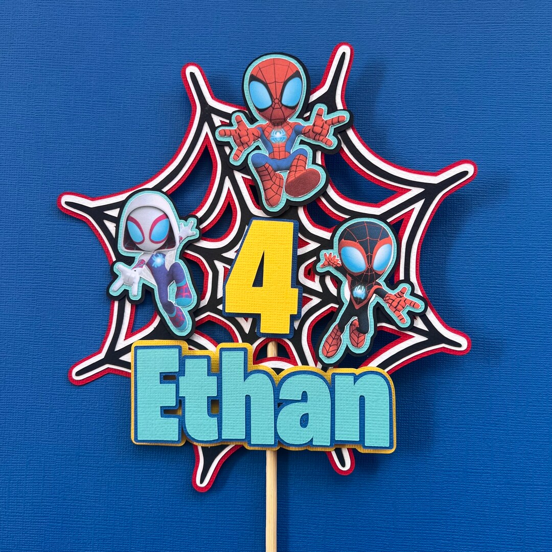 Spidey and Awesome Friends Cake Topper Spidey Cake Topper - Etsy Australia