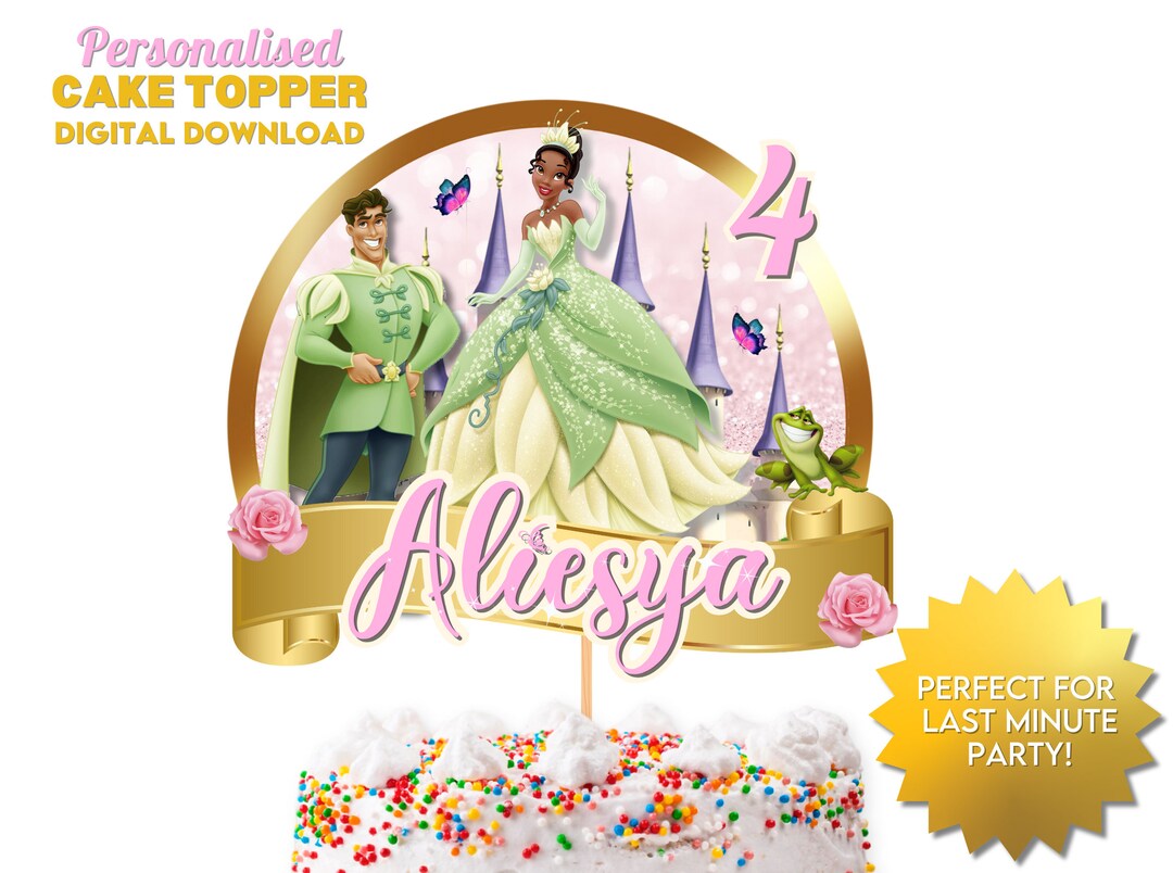 Princess Tiana Cake Topper Princess Theme Cake Topper - Etsy UK