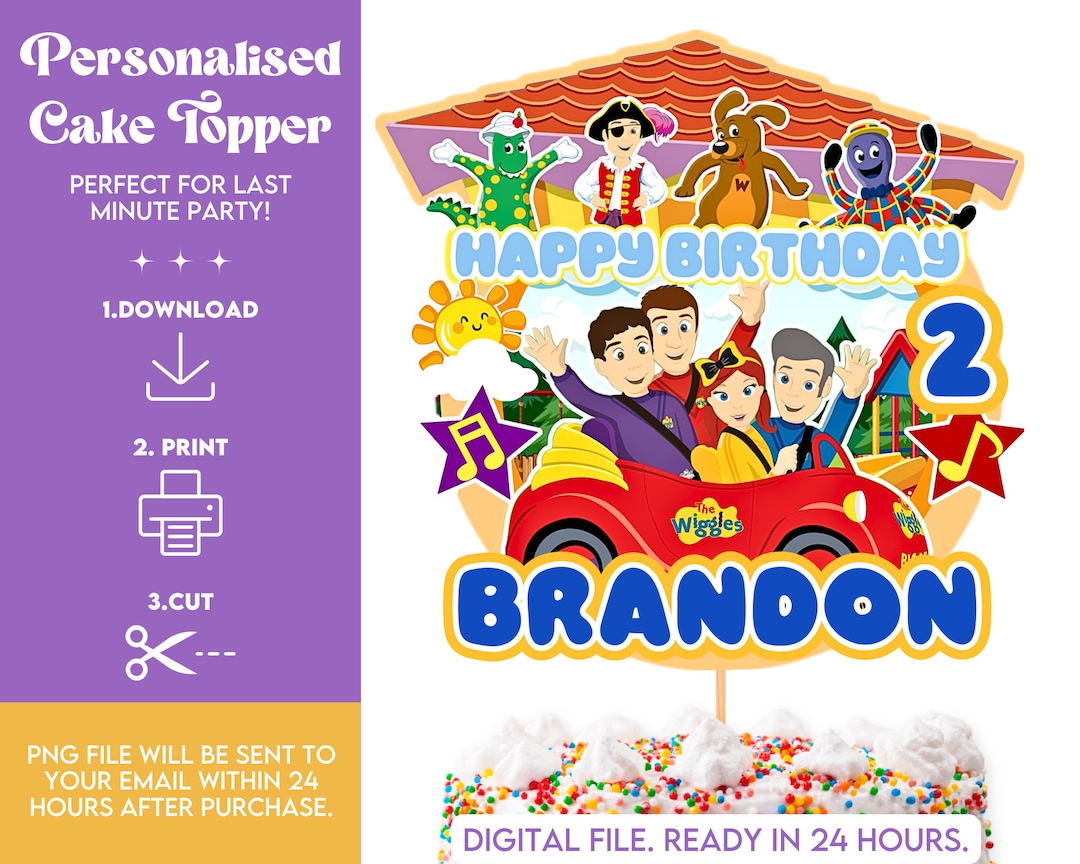 Wiggle Cake Topper, Wiggle Theme Cake Topper Wiggle Printable Cake ...