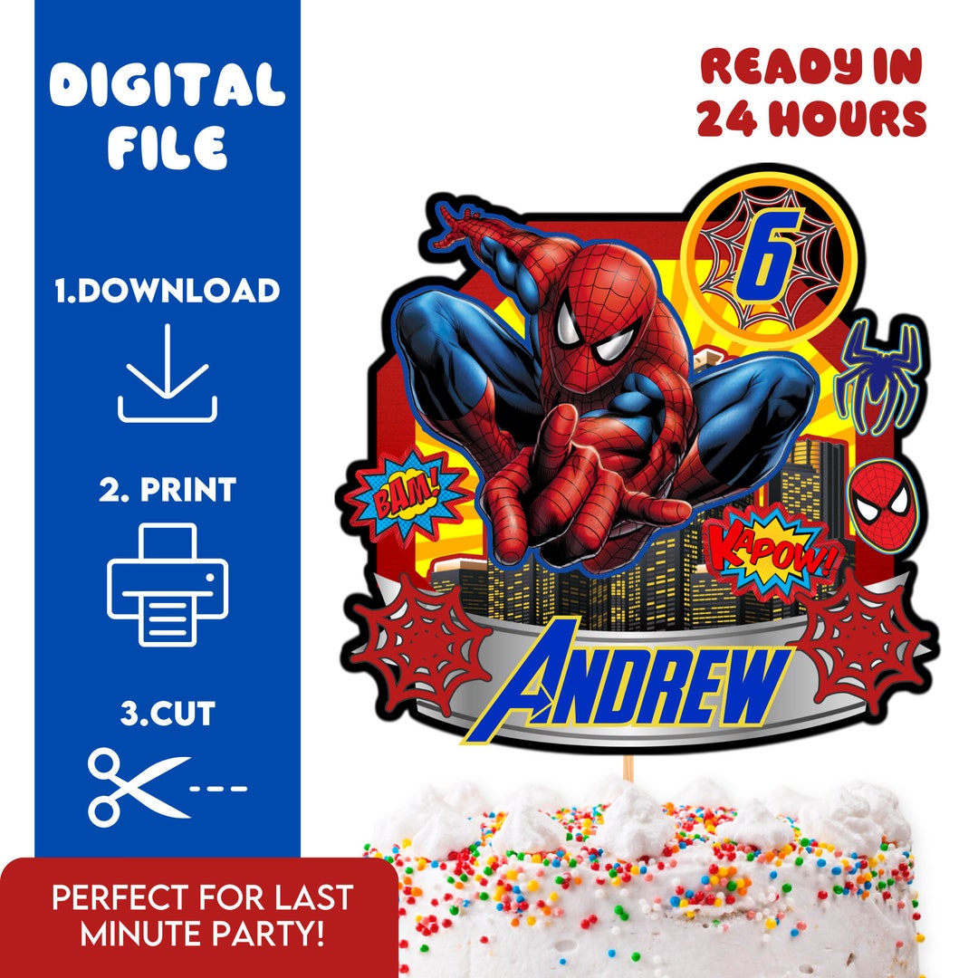 Spider Cake Topper Spider Theme Cake Topper Superhero - Etsy Australia