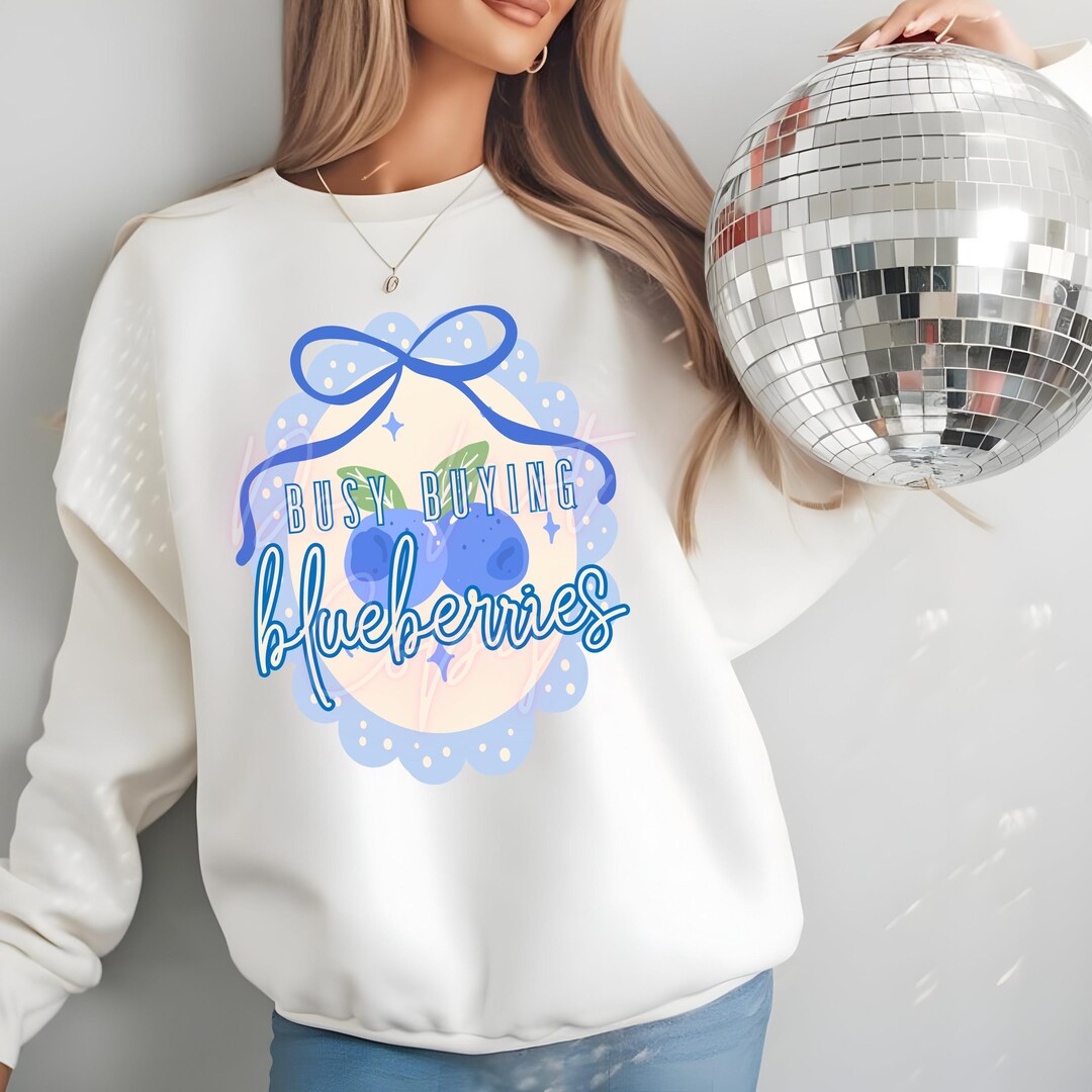 Busy Buying Blueberries Digital Download PNG JPG - Etsy