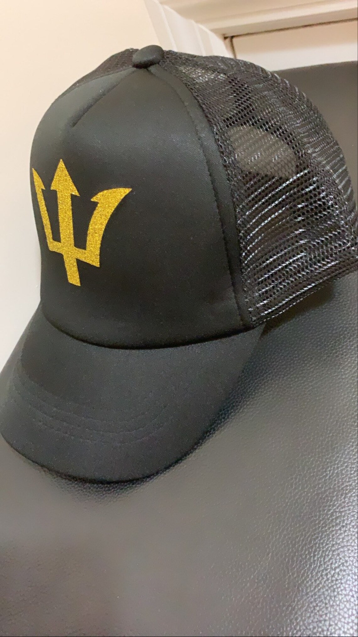 Barbados Trident Hat Black Barbados Trident Snap Back Hat. - Etsy