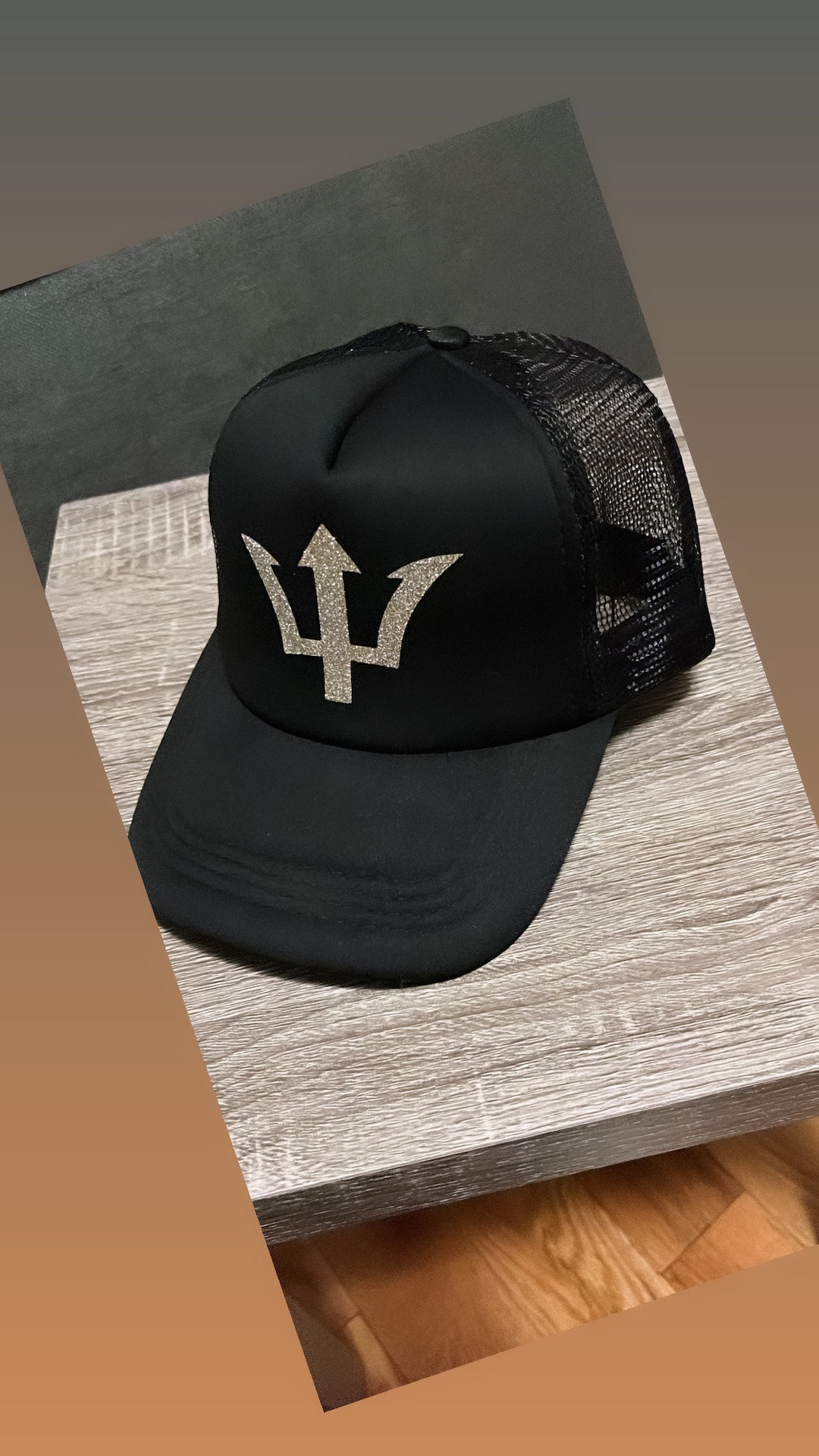Barbados Trident Hat- Black Barbados Trident Snap Back Hat. Gold ...