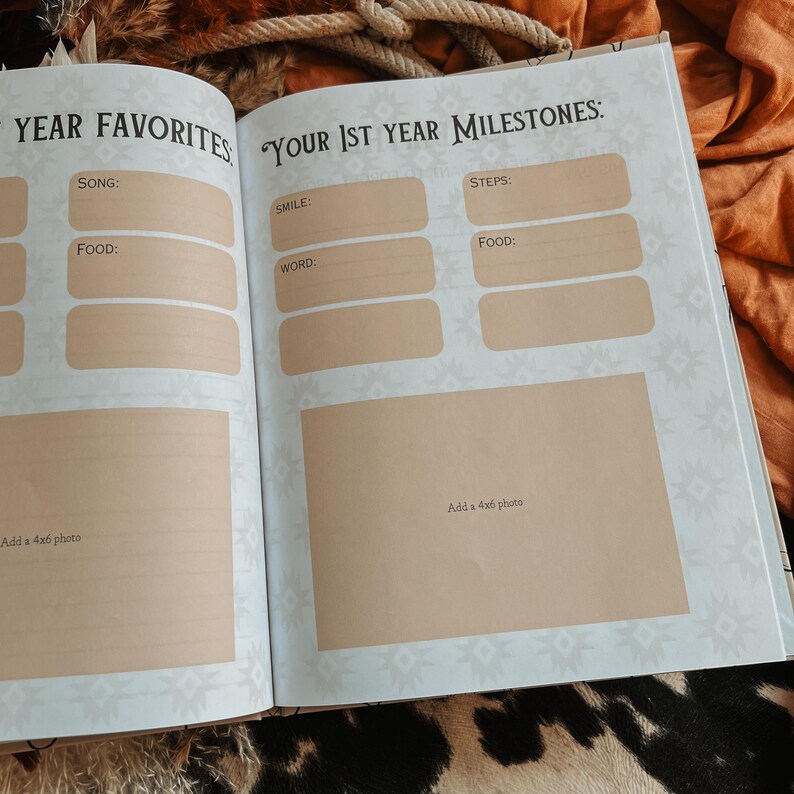Western Baby Memory Book - Etsy