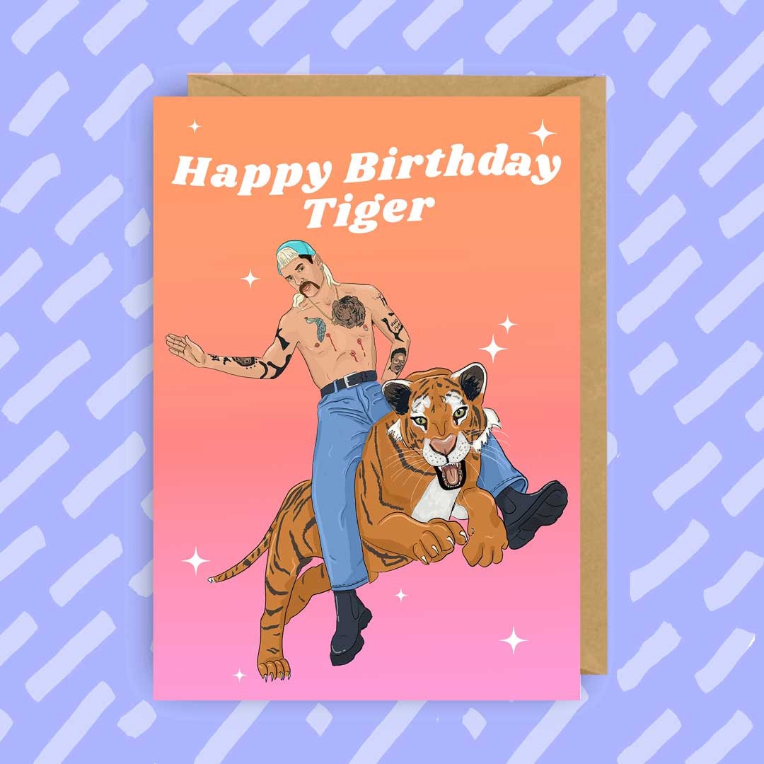 Tiger King Birthday Card Funny Card LGBT Queer Gay - Etsy