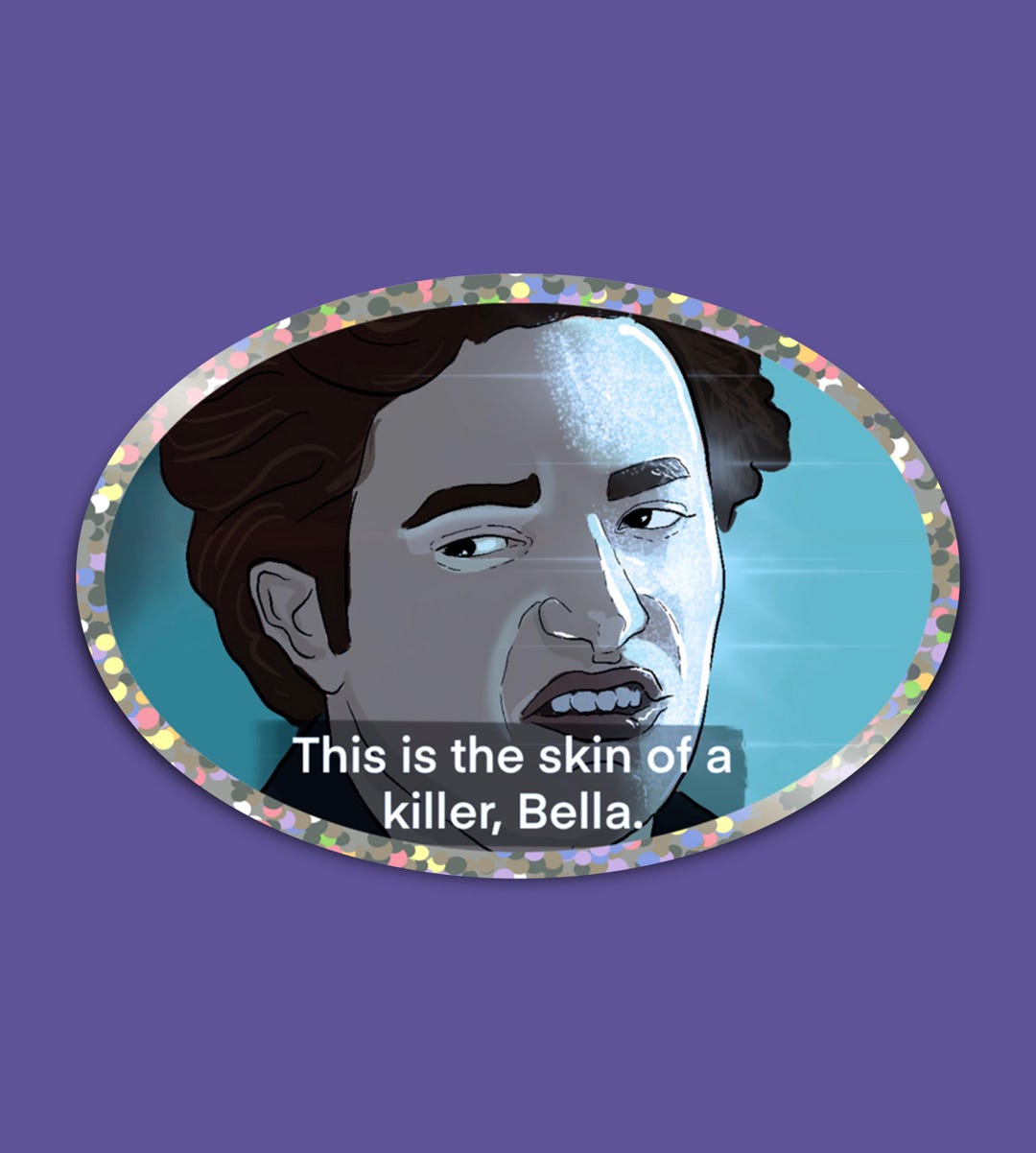 Edward Cullen Glitter Sticker | Twilight Saga Fan Art - Etsy