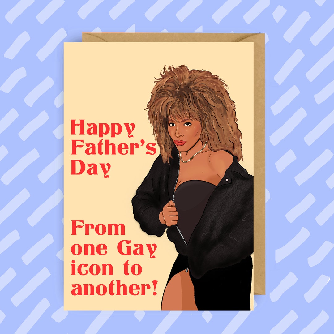 Tina Turner Father's Day Card: Gay Icon Fan Art - Etsy