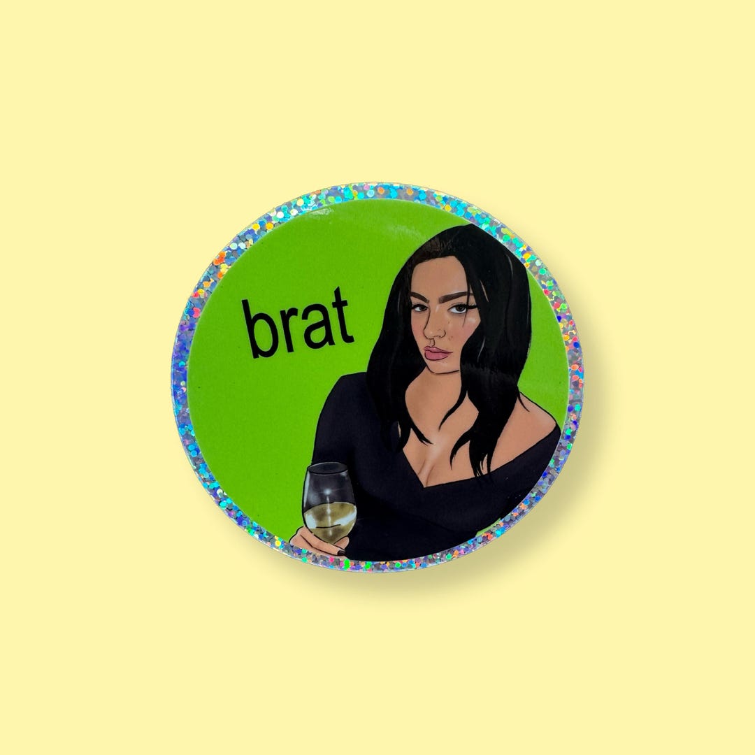 Charli XCX Fan Art Sticker: Brat Girl Summer Holographic Vinyl - Etsy UK