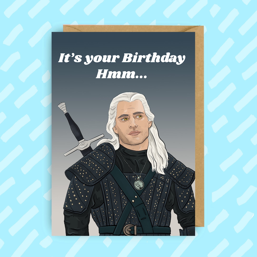 The Witcher Birthday Card: Geralt of Rivia Fan Art - Etsy UK