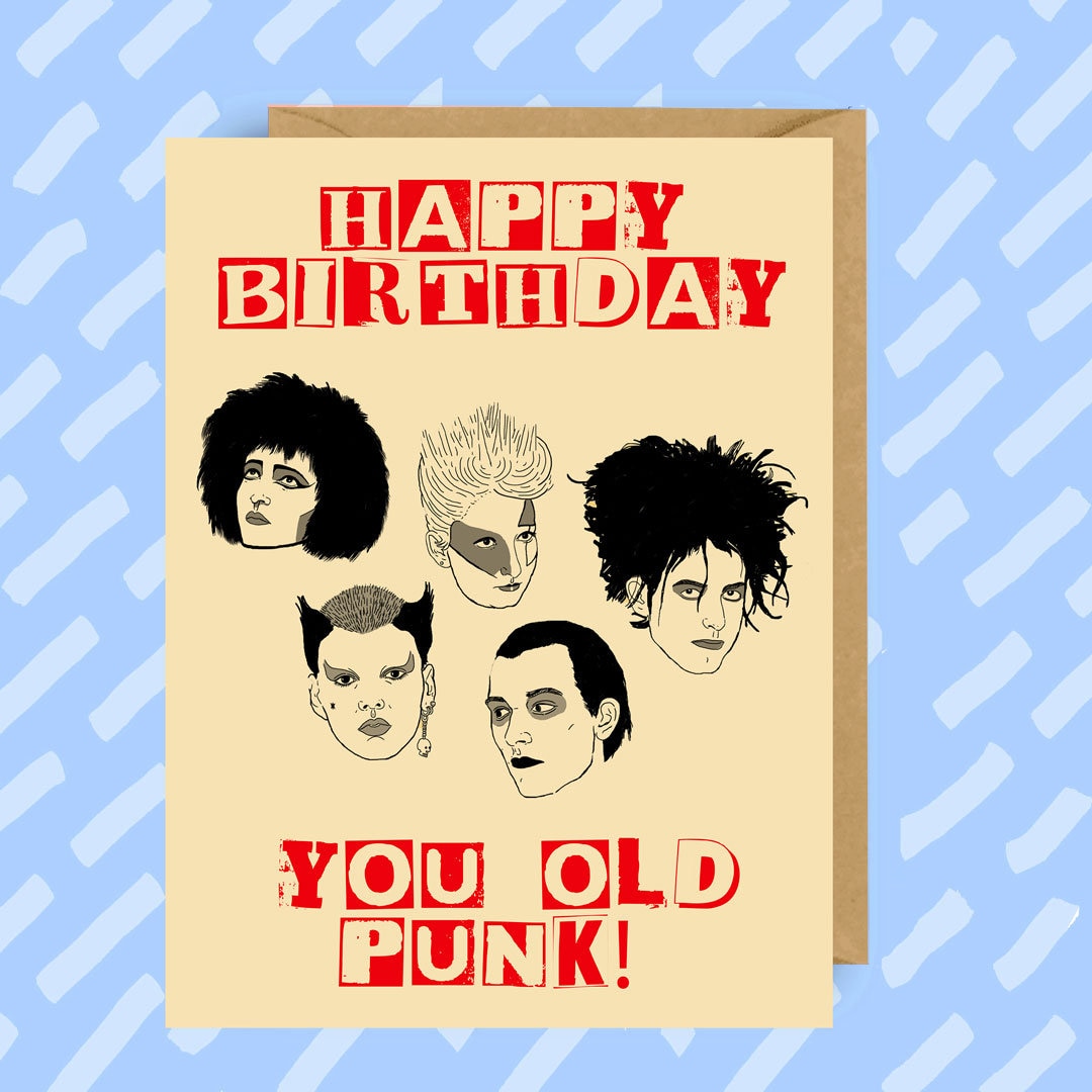 Funny Punk Birthday Card: 1980s Music Fan - Etsy