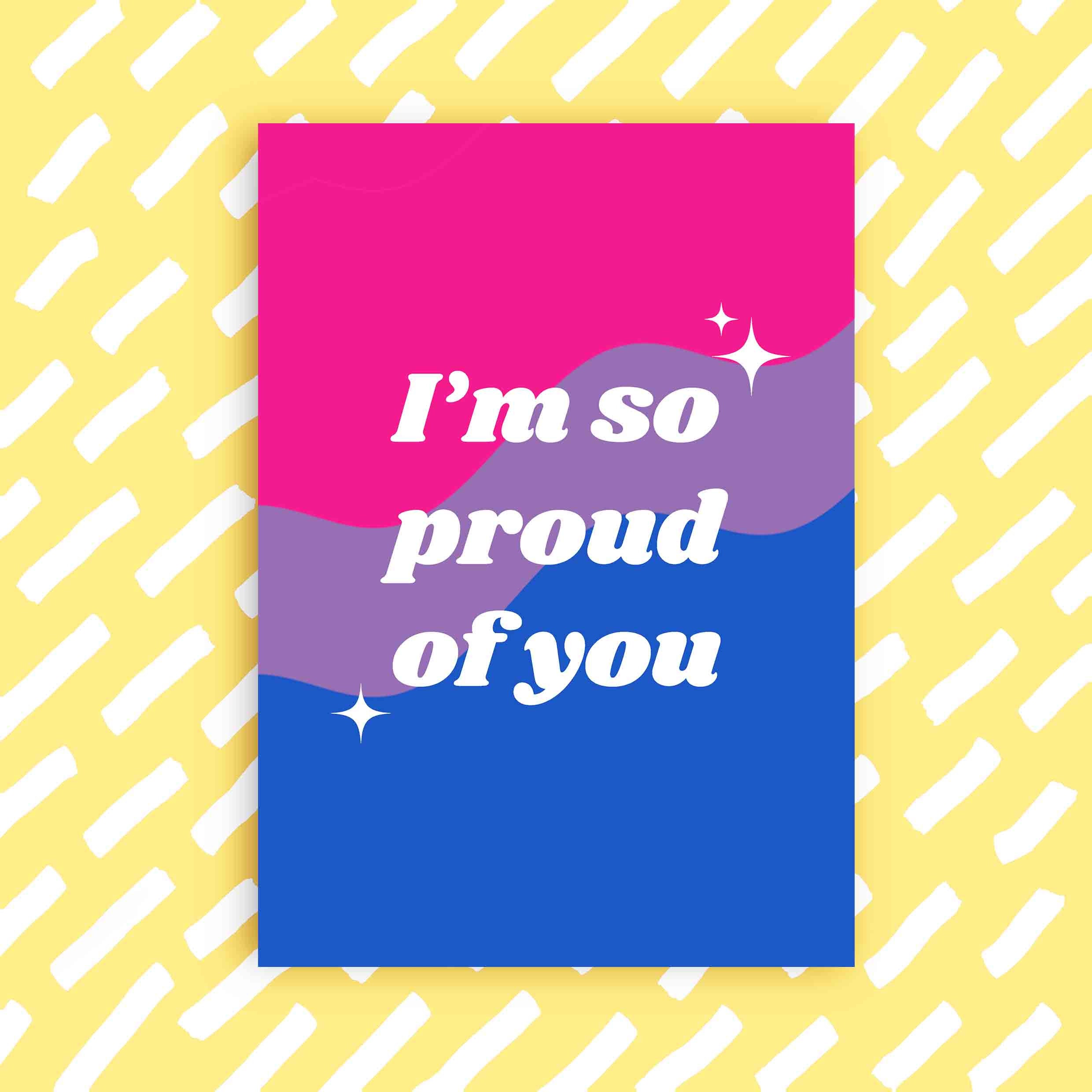 Bisexual Coming Out Congratulations Card LGBT LGBTQIA | Etsy