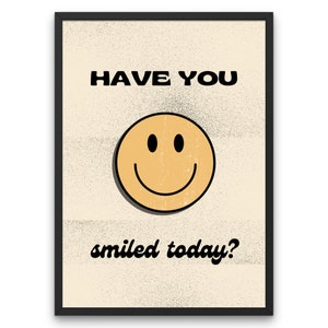 Have You Smiled Today? | DIGITAL DOWNLOAD | Retro Vintage Groovy Decor ...