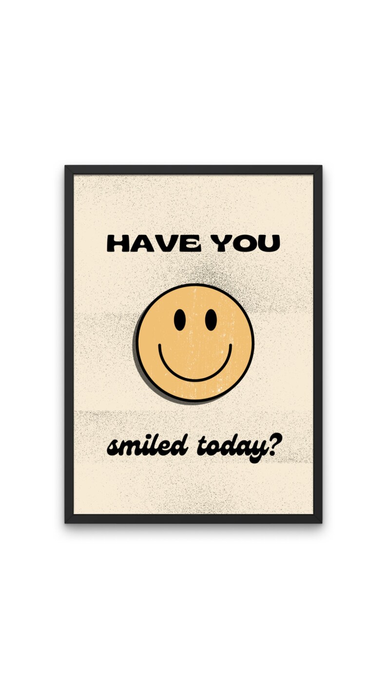 Have You Smiled Today? | DIGITAL DOWNLOAD | Retro Vintage Groovy Decor ...