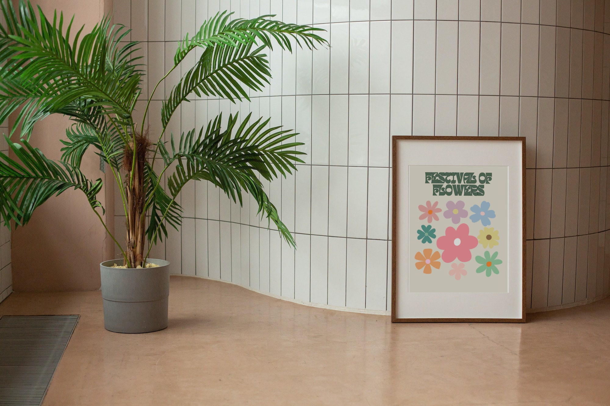 Festival of Flowers | DIGITAL DOWNLOAD | Retro Vintage Groovy Decor ...