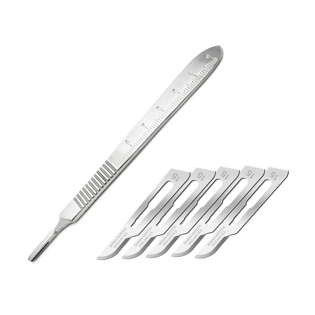 Blade No.15 Reusable Scalpel Handle No.3 With 10 Blades Art & Craft ...