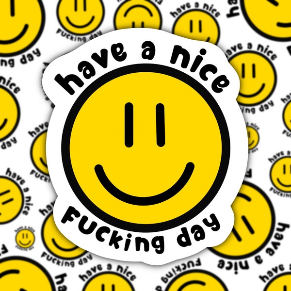 Smiley Face Have a Nice Day Sticker - Etsy