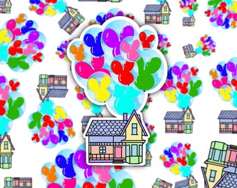 Up House Balloons Sticker/ Carl and Ellie House Sticker - Etsy
