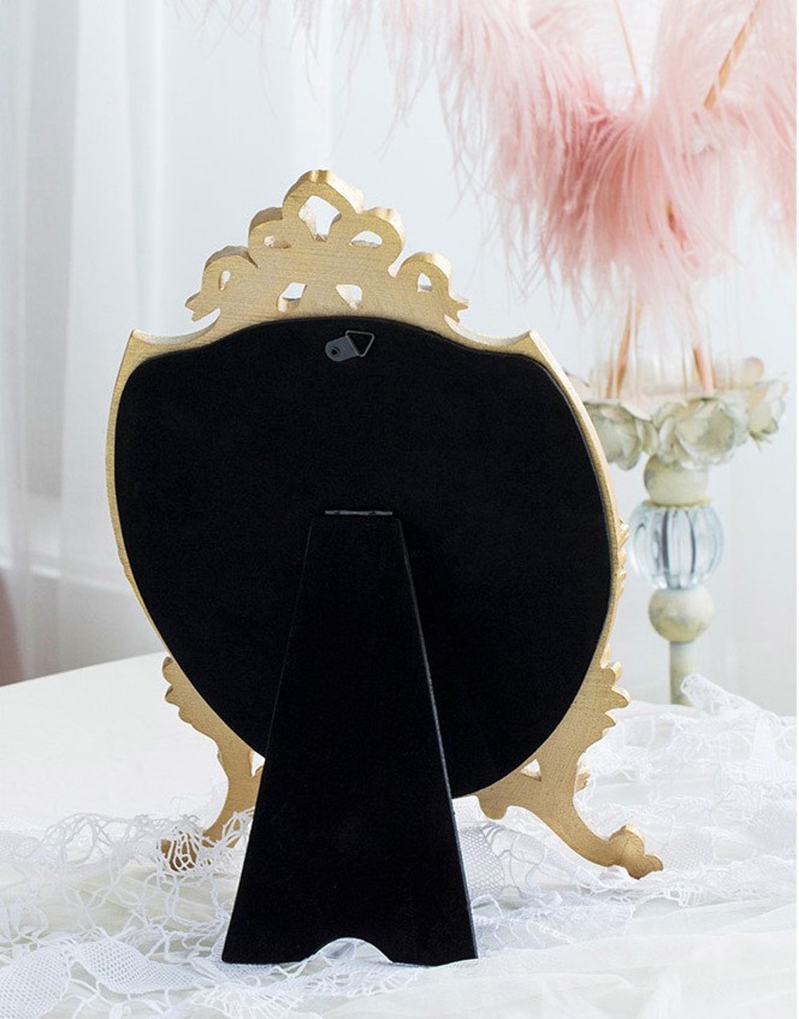 Baroque Rococo Bow Gold Retro Vintage Frame Mirror Oval Home - Etsy