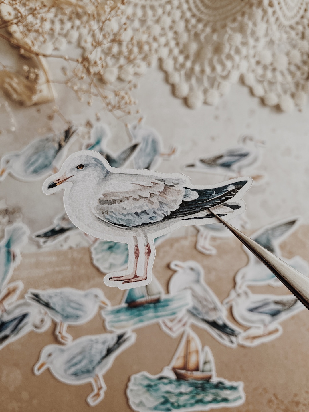 Stickers | Cut Out | Seagull Stickers | Sea Theme Stickers | Journal ...