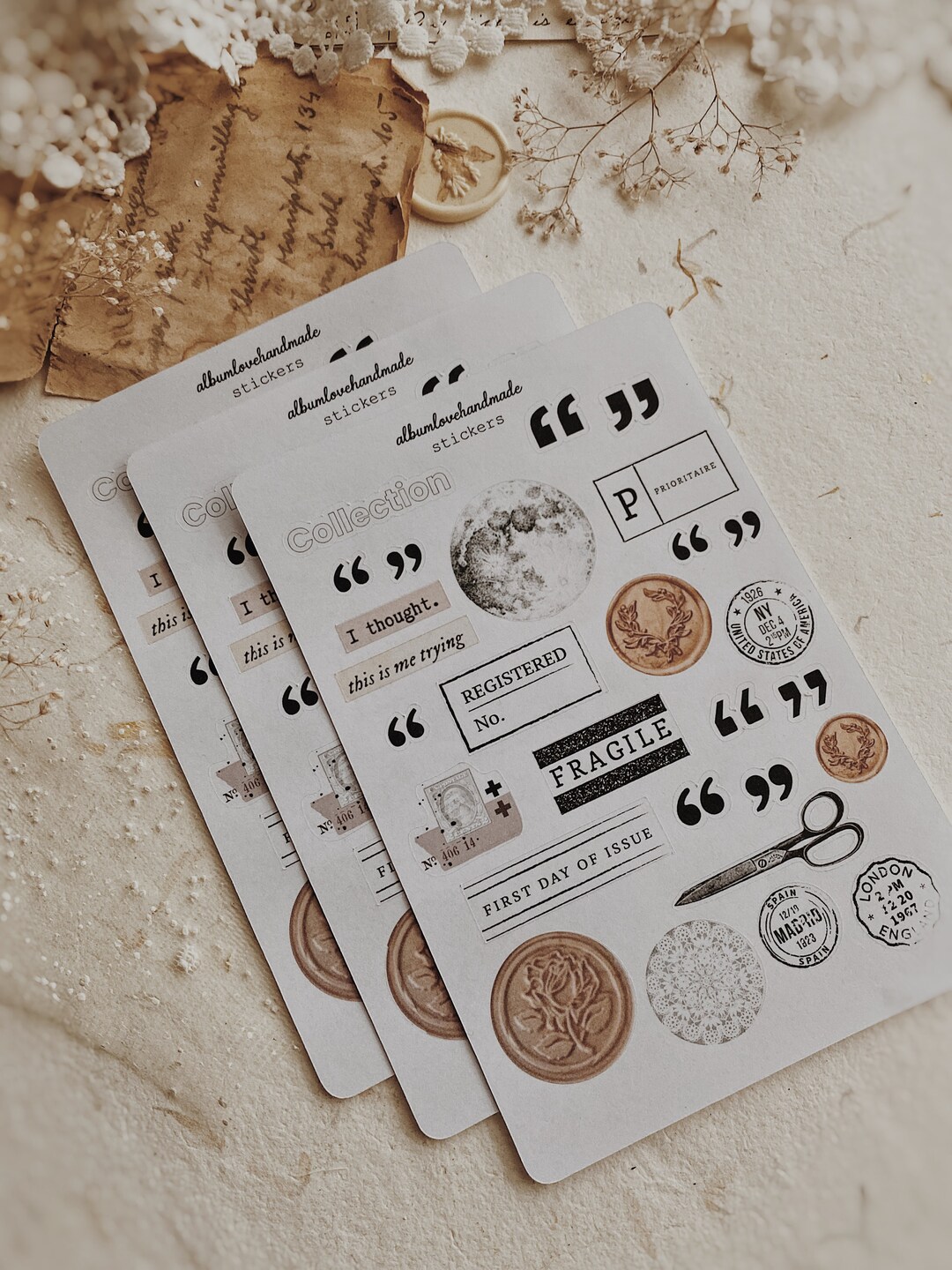 Stickers | Deco Stickers | Quotation Mark Stickers | Bujo Stickers ...