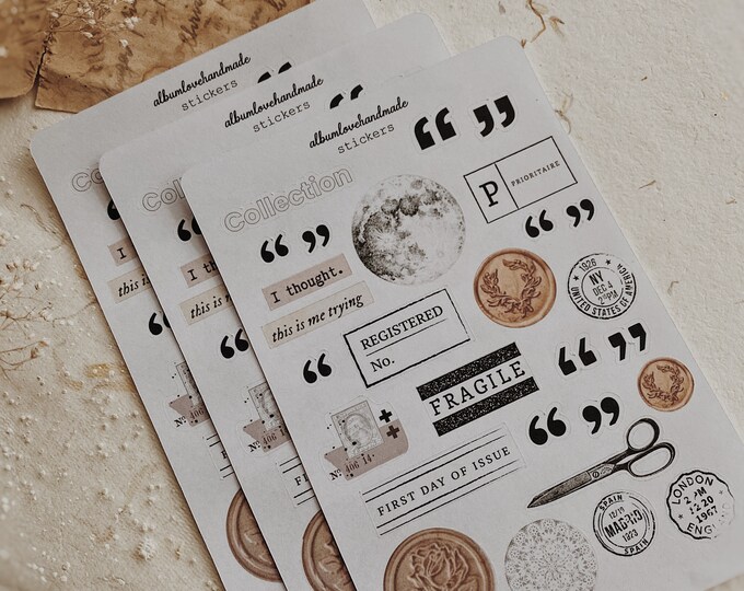 Stickers Deco Stickers Quotation Mark Stickers Bujo Stickers Journal ...