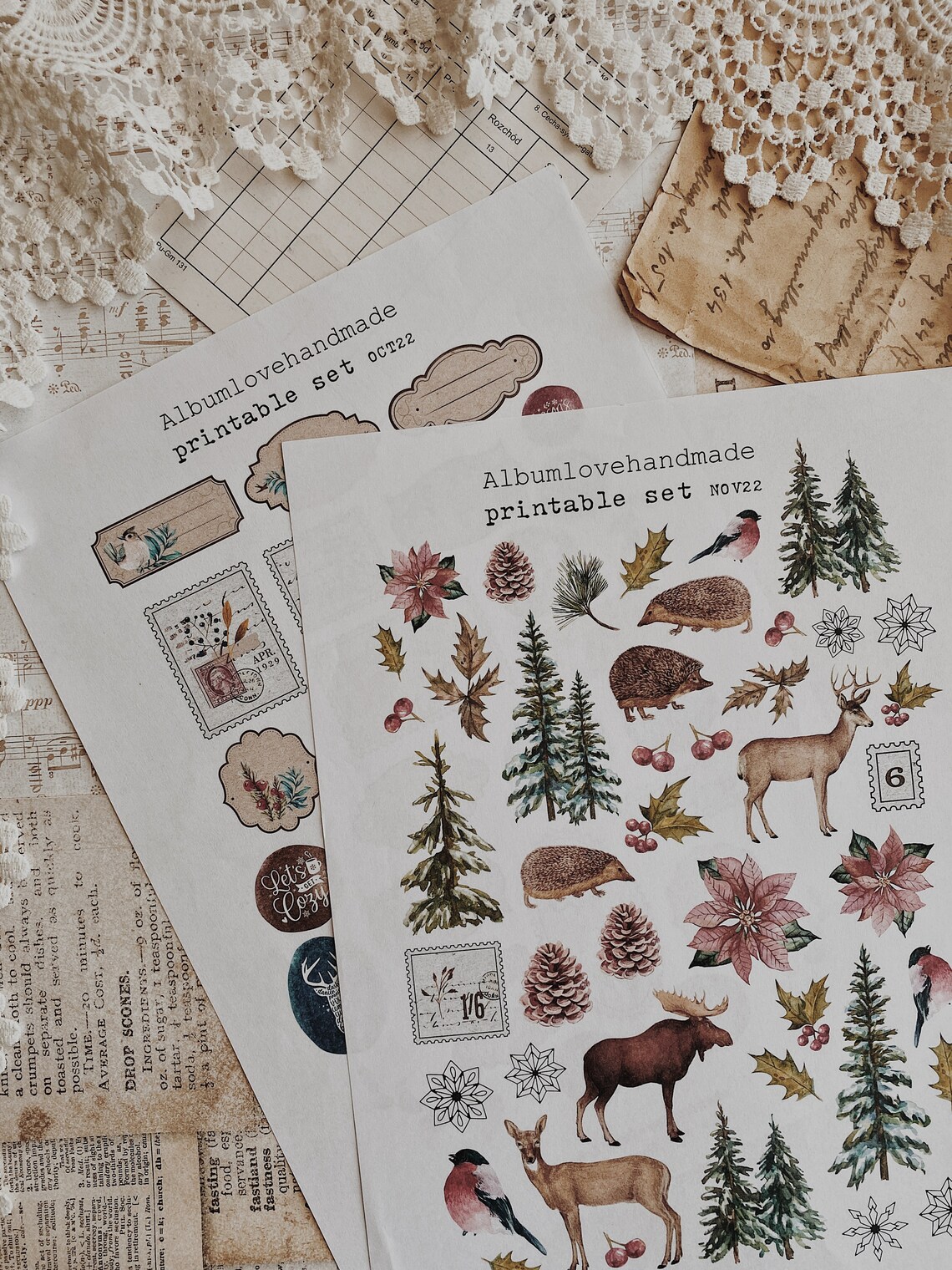 Printable | A4, 8.5x11 | Winter Theme | Forest Theme | Digital | Winter ...