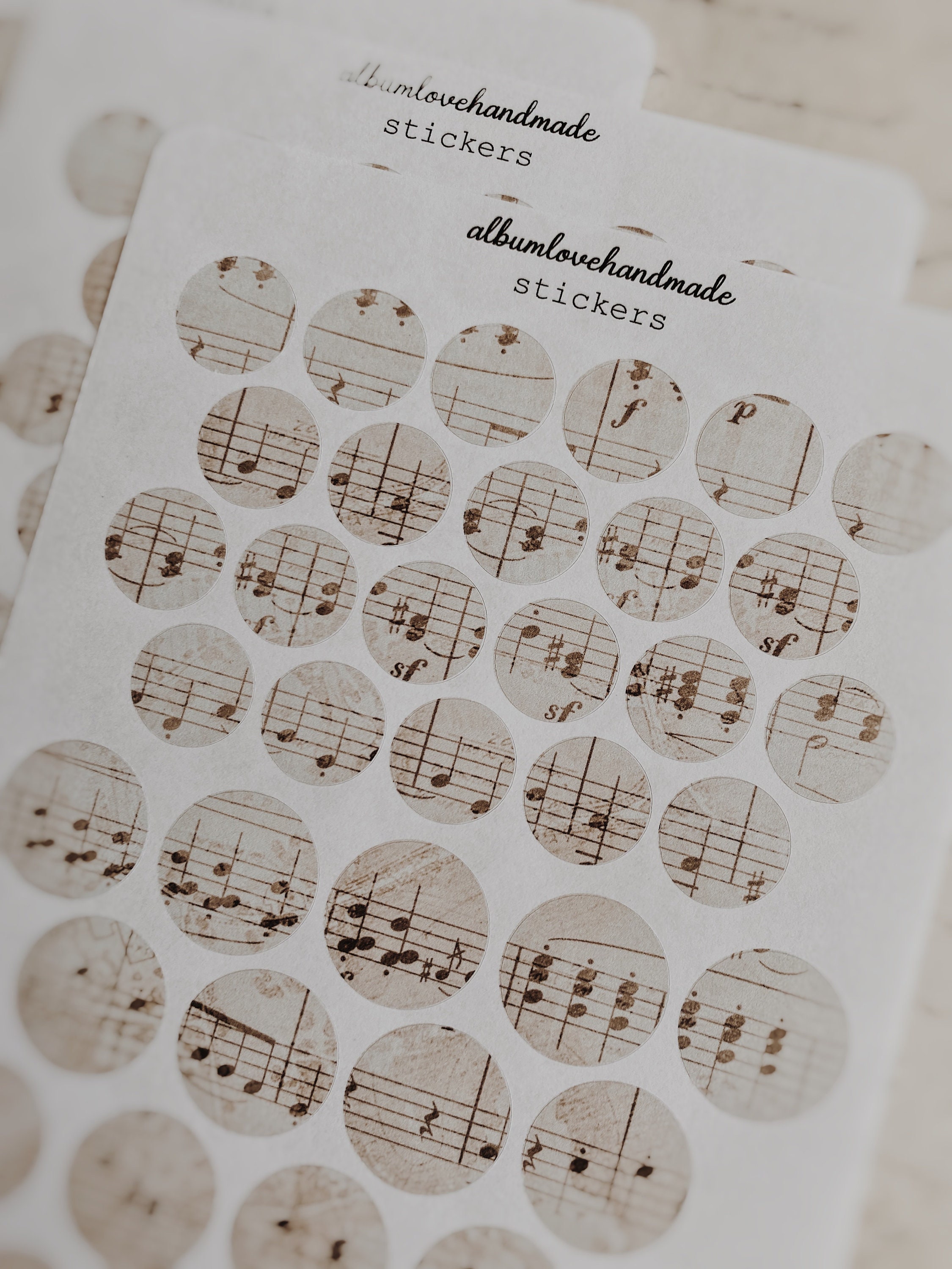 Stickers Musical Notes Music Sheet Planner Stickers | Etsy