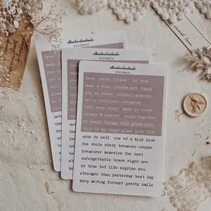 Stickers Phrase Sticker Typewriter Phrases Word Journaling Sticker ...