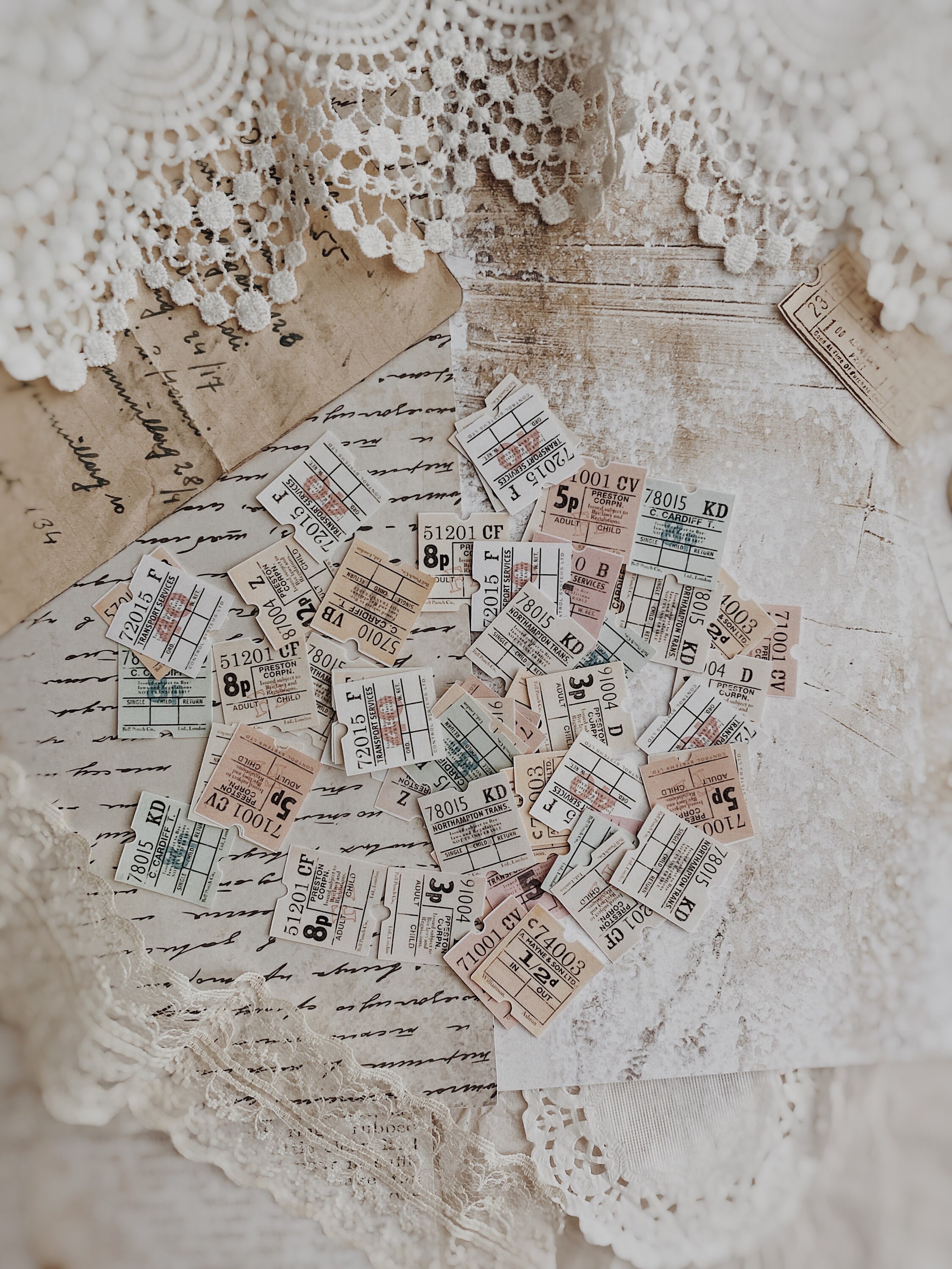 Stickers Tickets Vintage Tickets Mixed Set 20 Pieces - Etsy