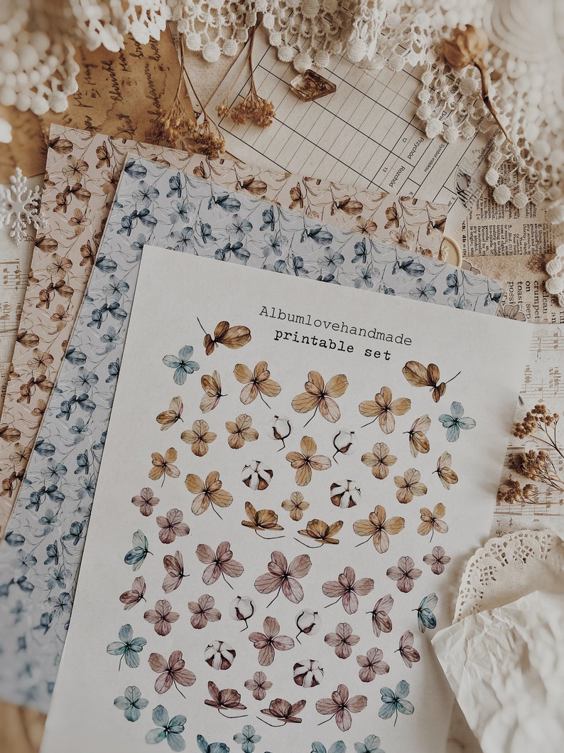 Printable | A4, 8.5x11 | Hydrangea Theme | Digital | Instant Download ...