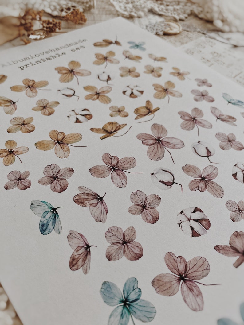 Printable | A4, 8.5x11 | Hydrangea Theme | Digital | Instant Download ...