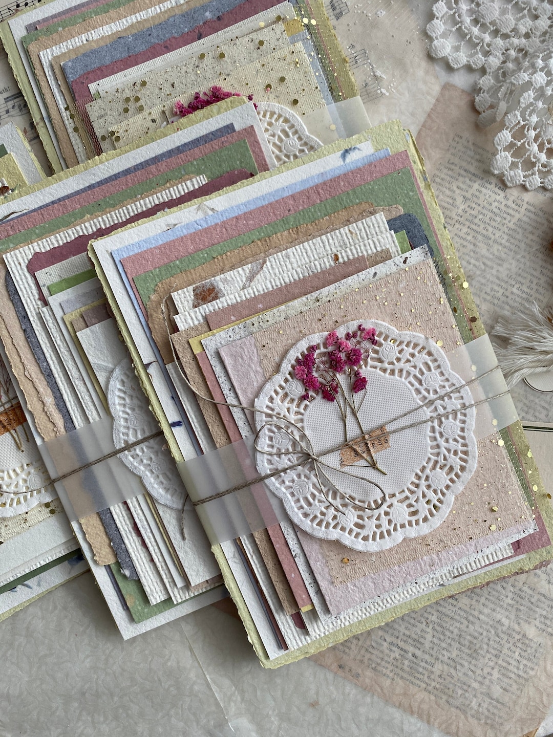 Paper Bundle Handmade Paper Bundle Journalling Paper Paper Deco Pack ...