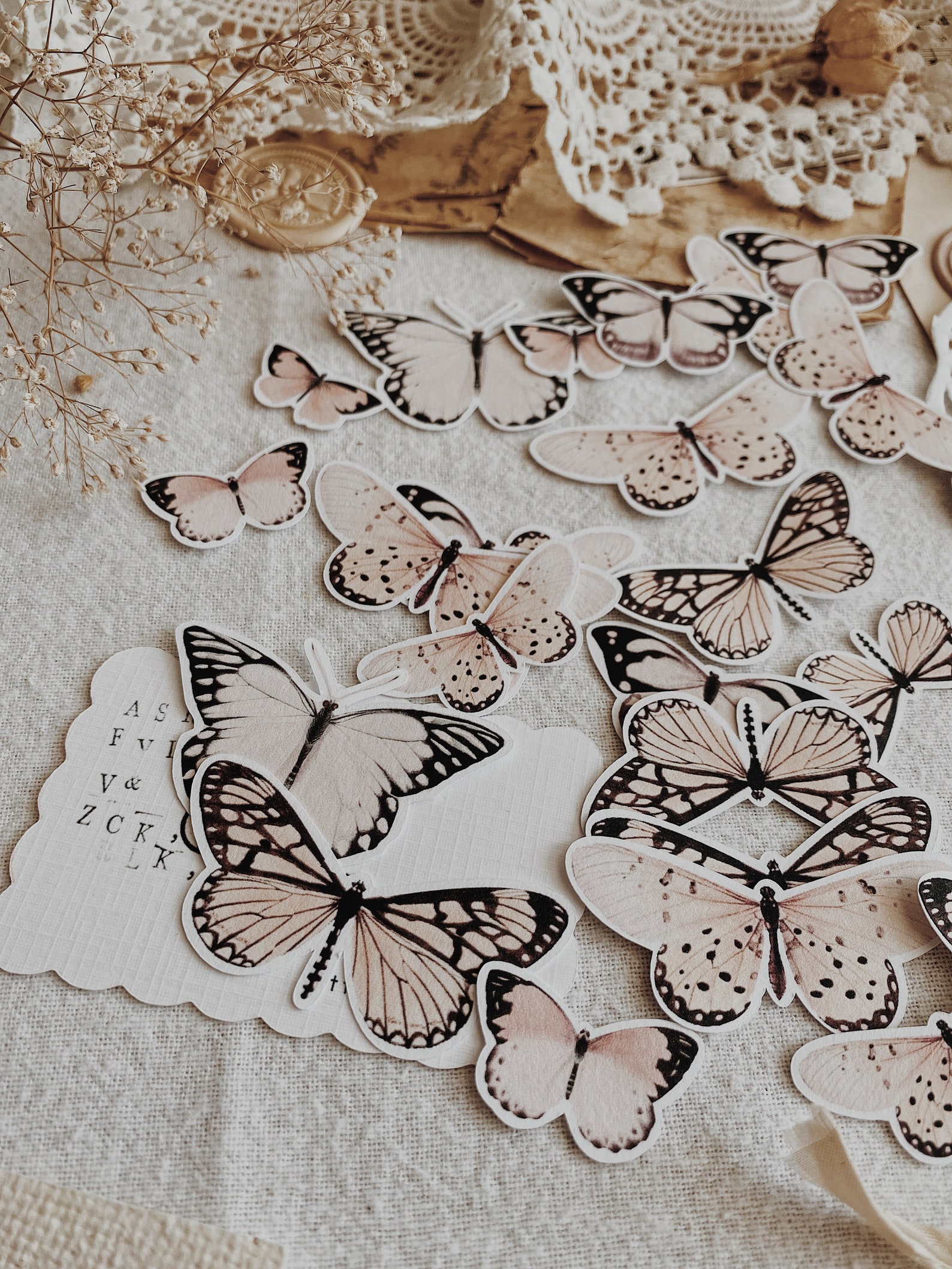 Printable A4, 8.5x11 Butterflies Ver.03 Printable Stickers Digital ...
