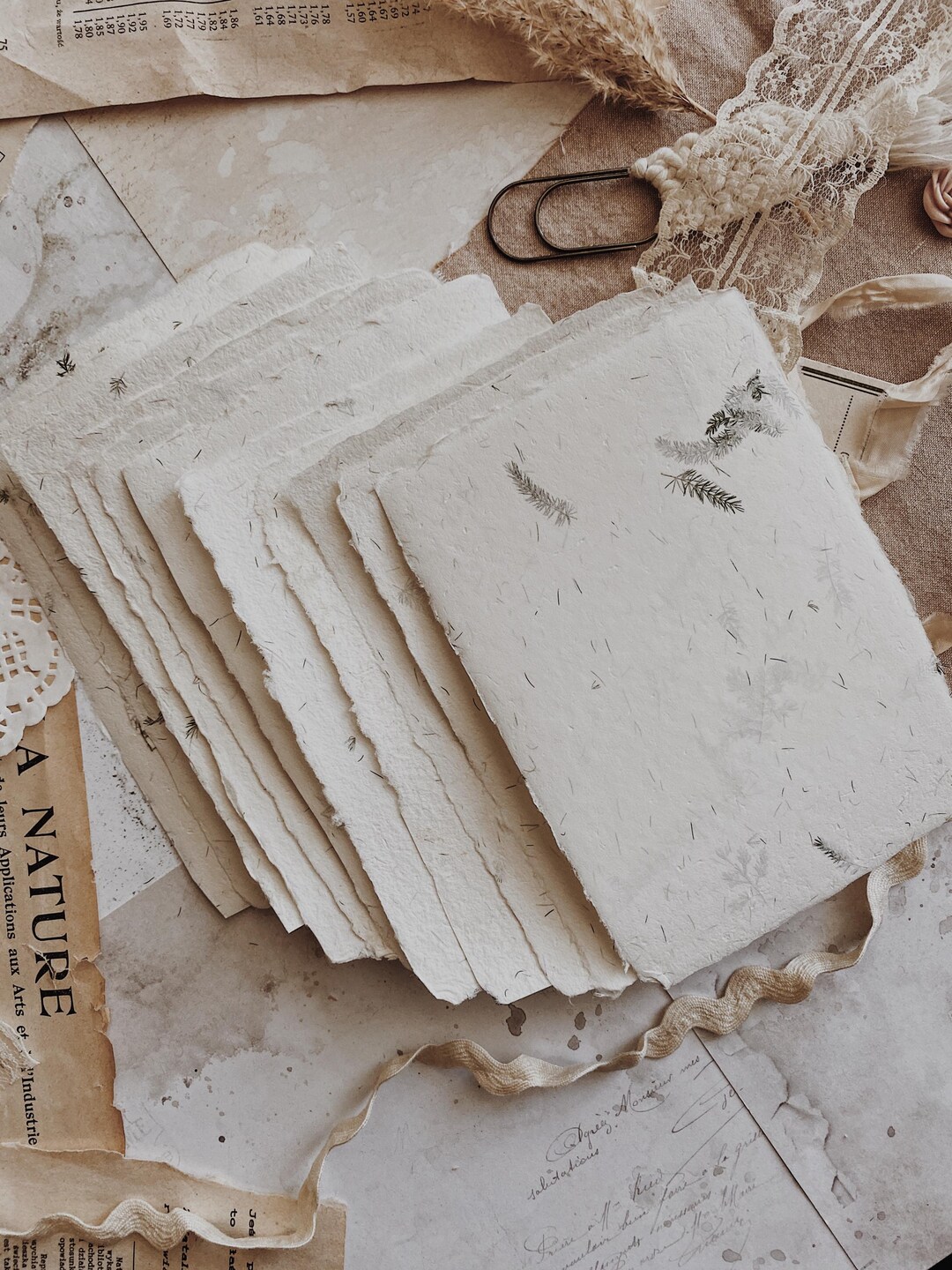Handmade Paper | Recycled Eco Friendly Paper | A6 Size I Deckled Edge ...
