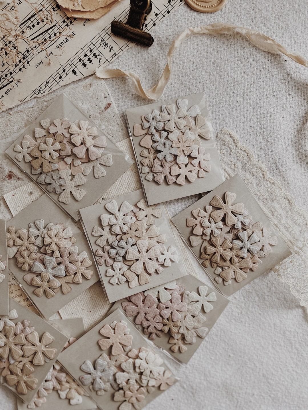 Die Cuts Pack | Flower Die Cut | Handmade Paper | Paper Die Cuts ...