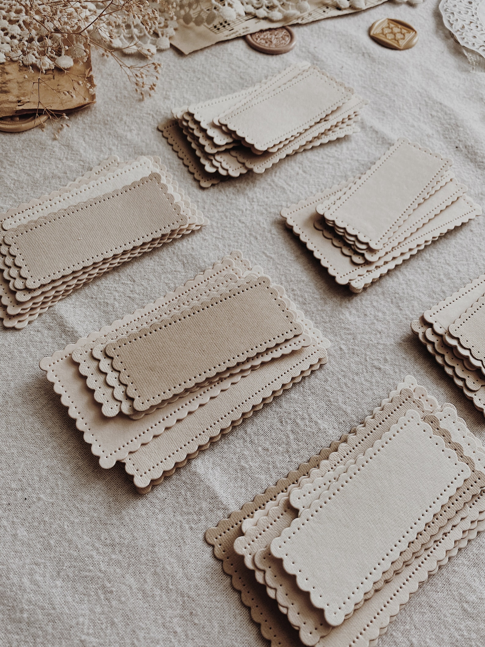 Die Cuts Pack Scallop Labels Paper Label Die Cuts Paper Die Cuts ...