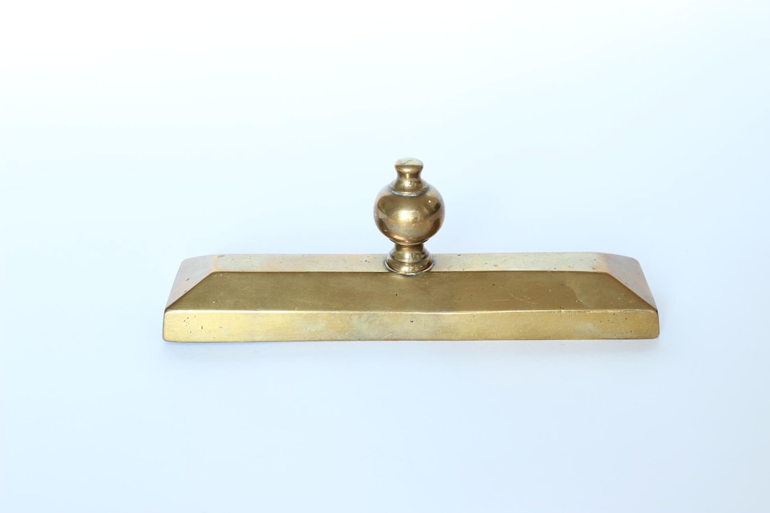 Large Brass Paperweight - Etsy