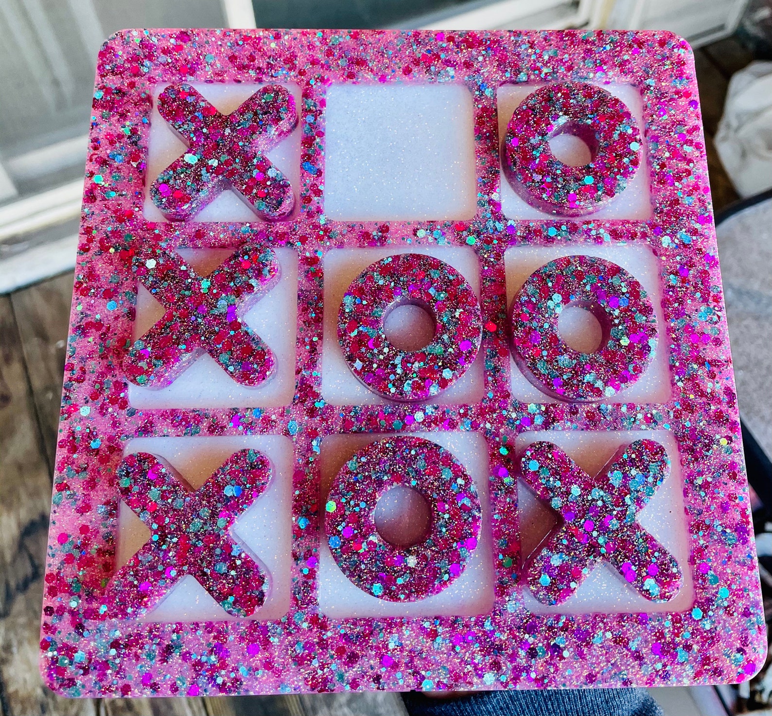 Handmade Jumbo Tic Tac Toe Board and Pieces - Etsy