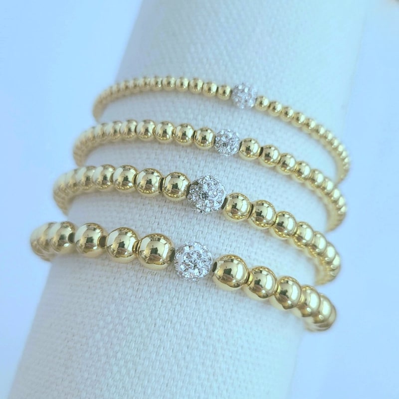 Silver Fancy Pave Beads - Etsy