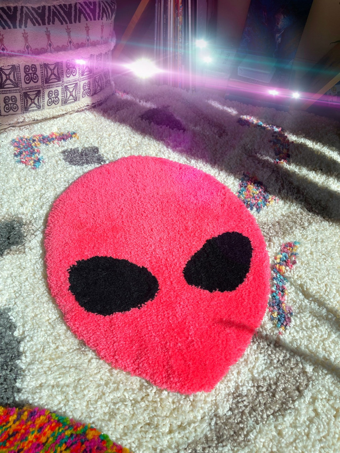 Alien Tufted Rug Carpet Decor Wall Art Space Funky Bedroom Bathroom ...