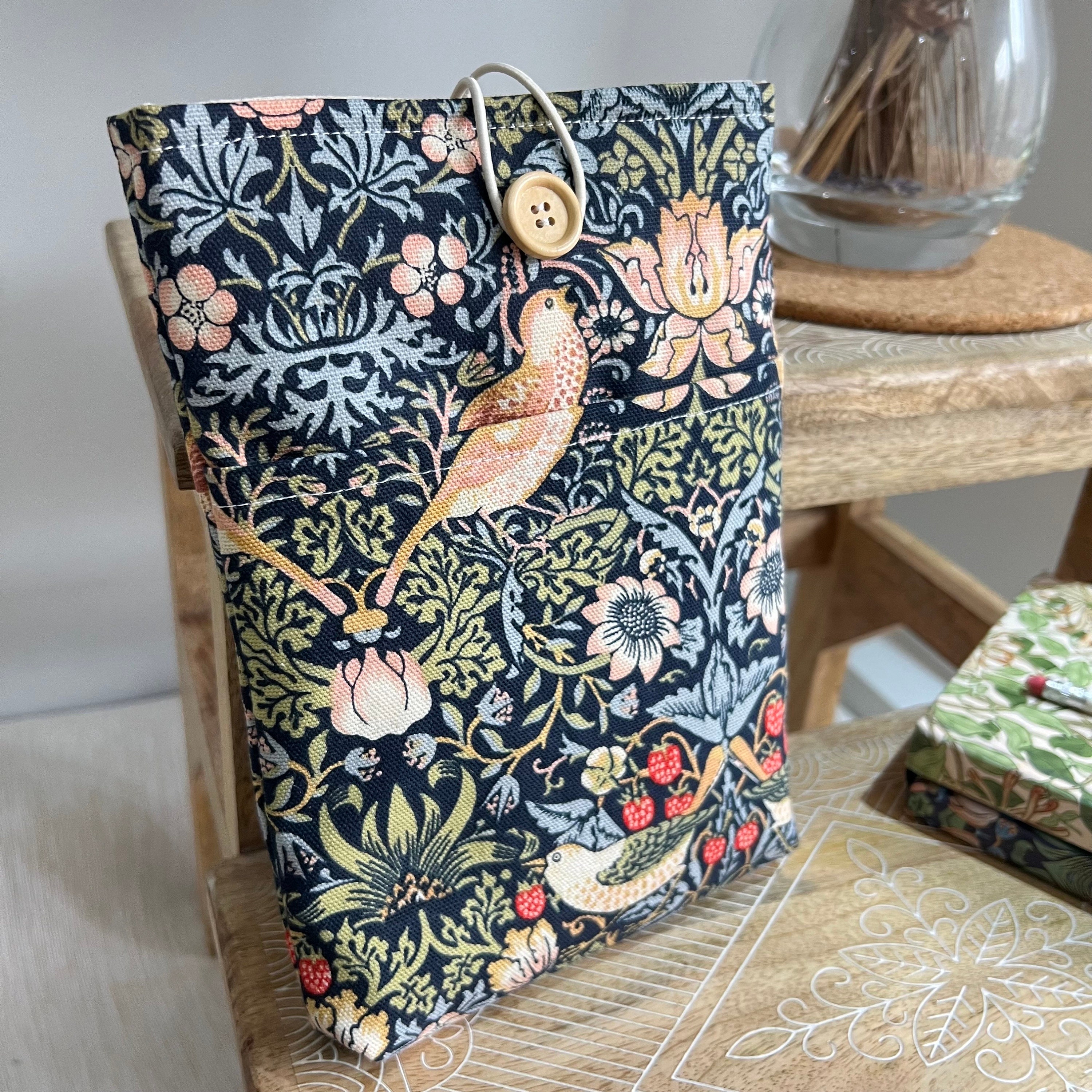 William Morris Blue Strawberry Thief Book Sleeve Paperback - Etsy